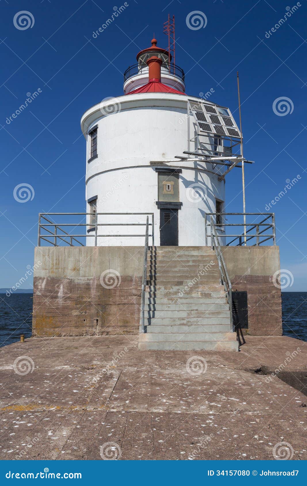 Wisconsin Point Lighthouse stock photo. Image of ocean - 34157080