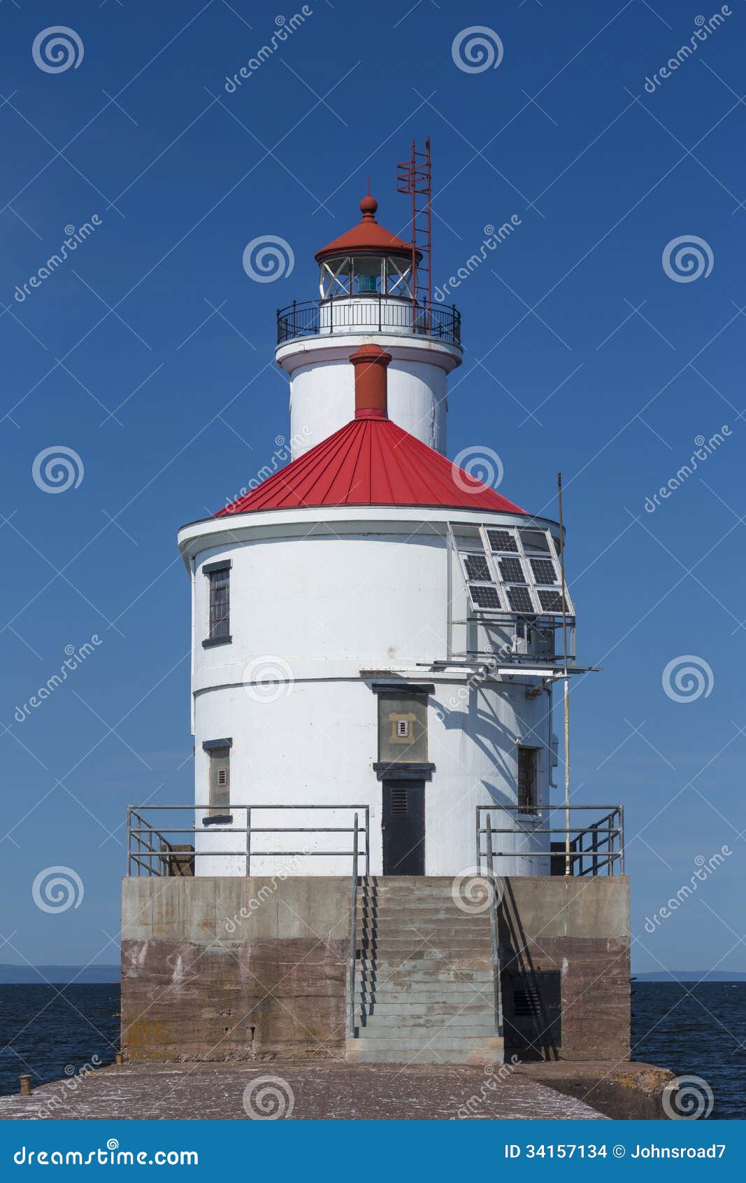 Wisconsin Point Lighthouse stock photo. Image of beacon - 34157134