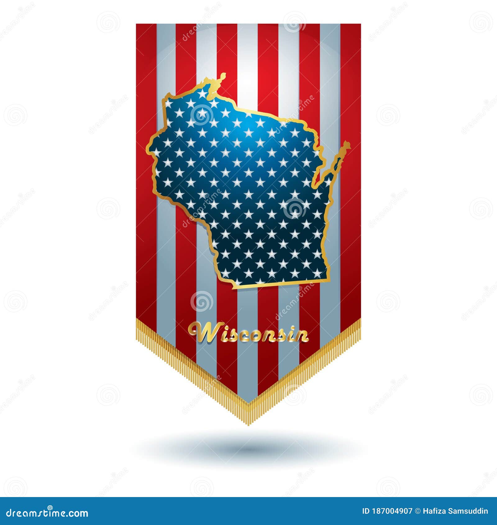 Wisconsin State Banner. Vector Illustration Decorative Design Stock ...