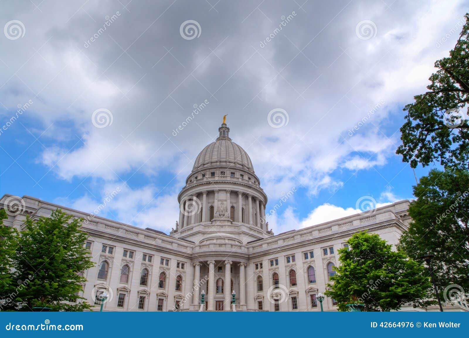 Wisconsin State Capitol Building Stock Photo - Image of power ...