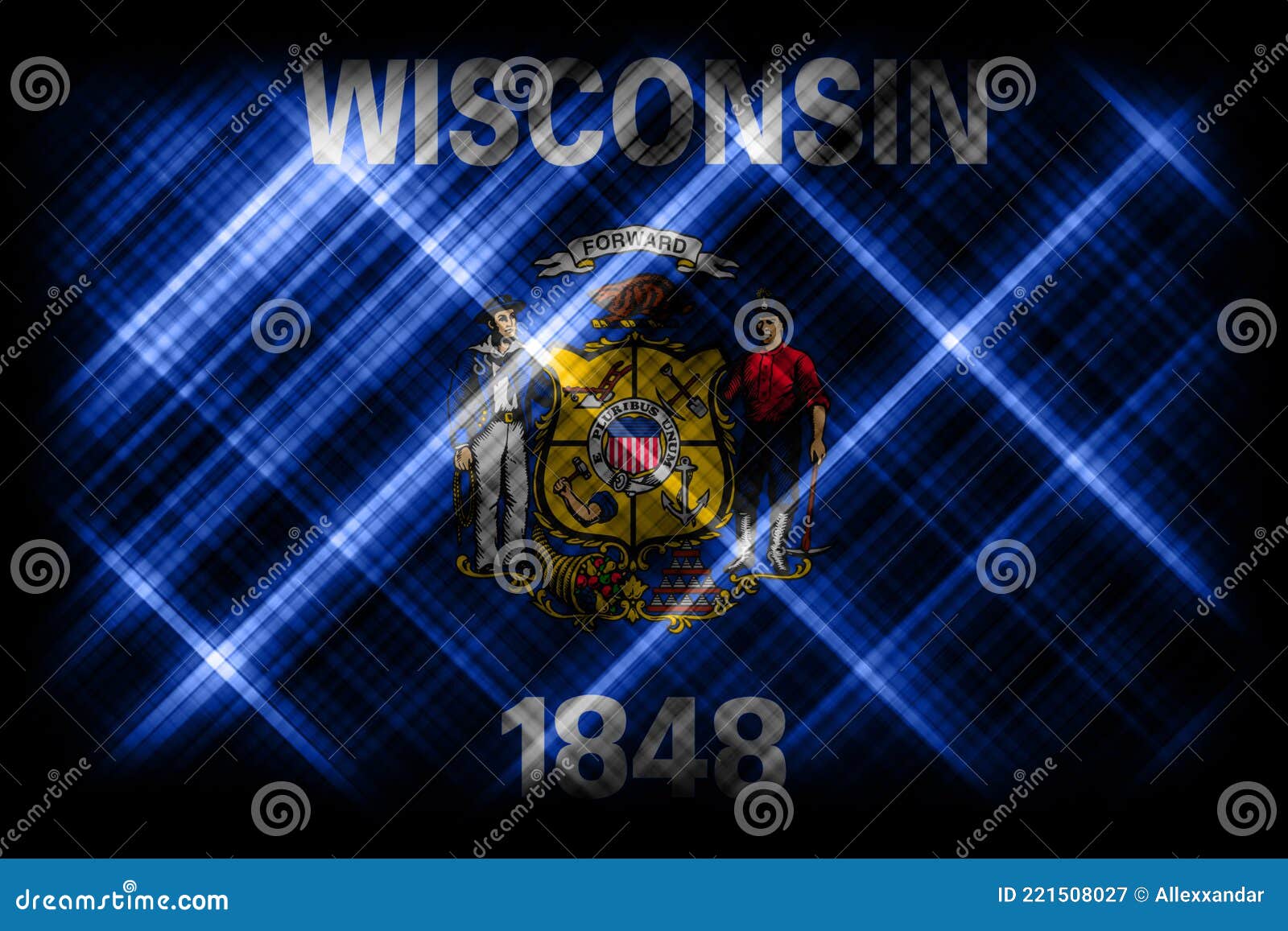 Wisconsin State Flag, Wisconsin Flag Background Stock Illustration ...