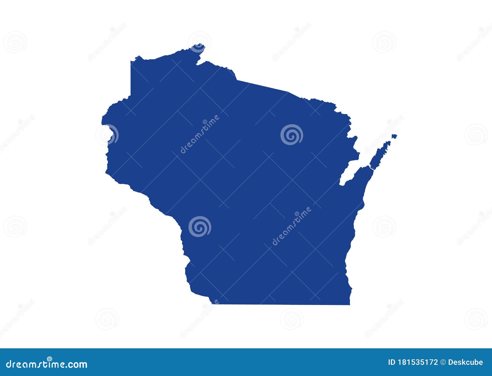 Wisconsin State Map. Vector Design Illustration Stock Vector ...