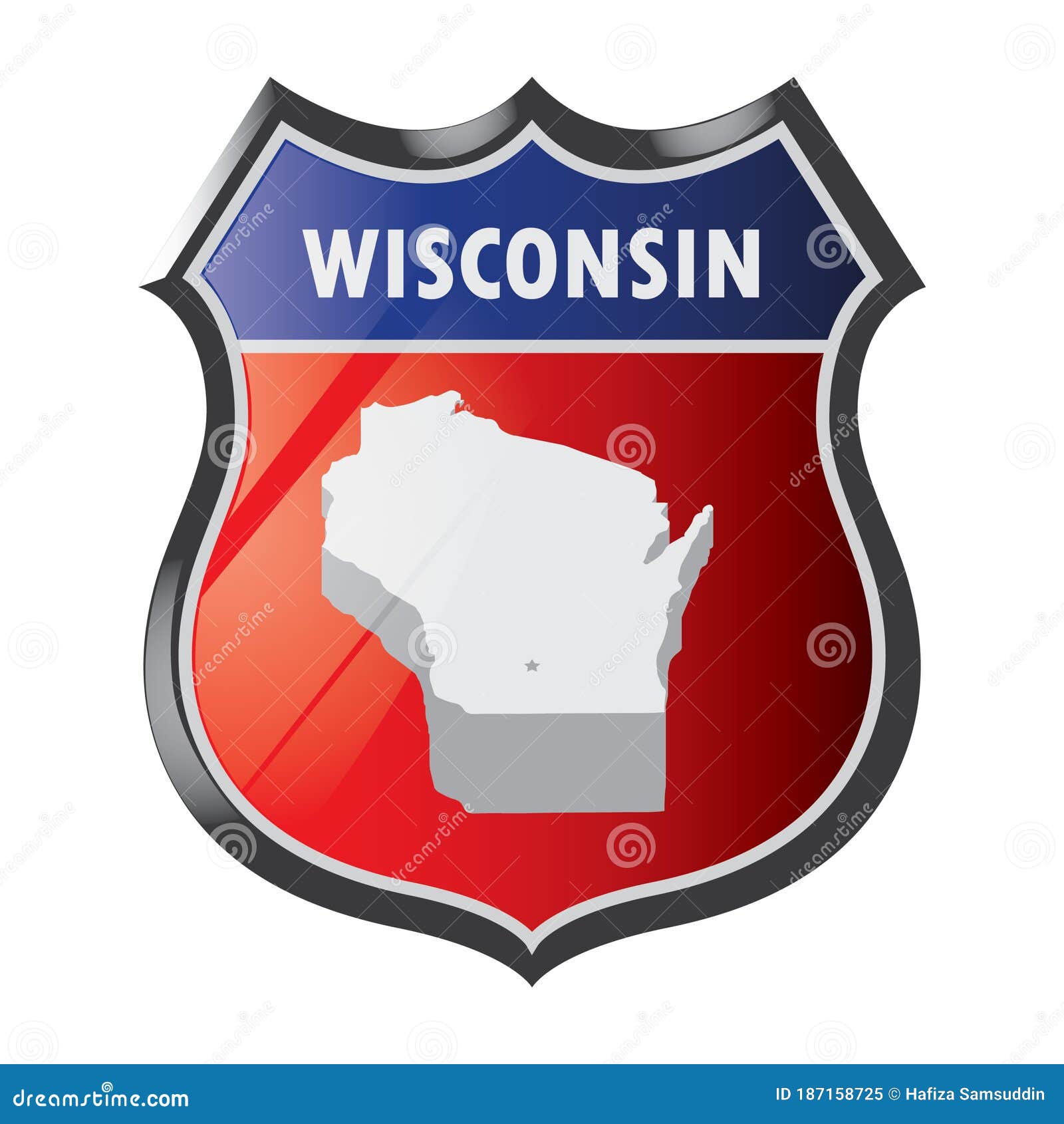 Wisconsin State. Vector Illustration Decorative Design Stock Vector ...