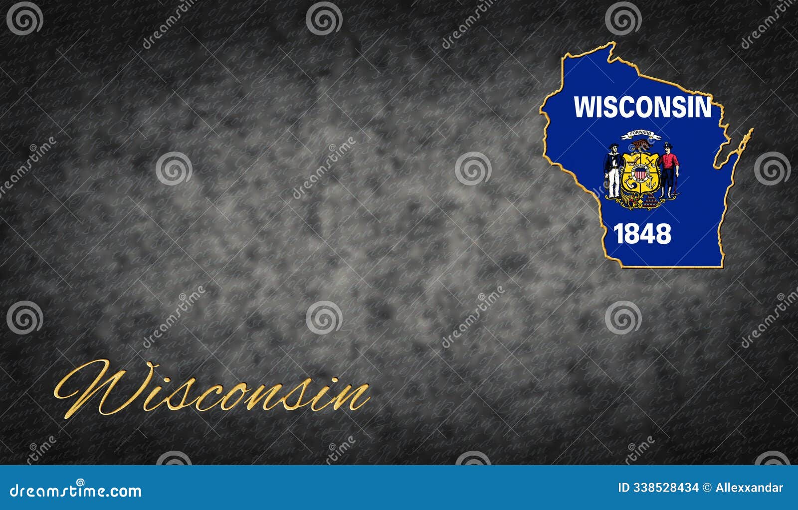 Wisconsin Symbols, Map of Wisconsin Stock Photo - Image of traditions ...