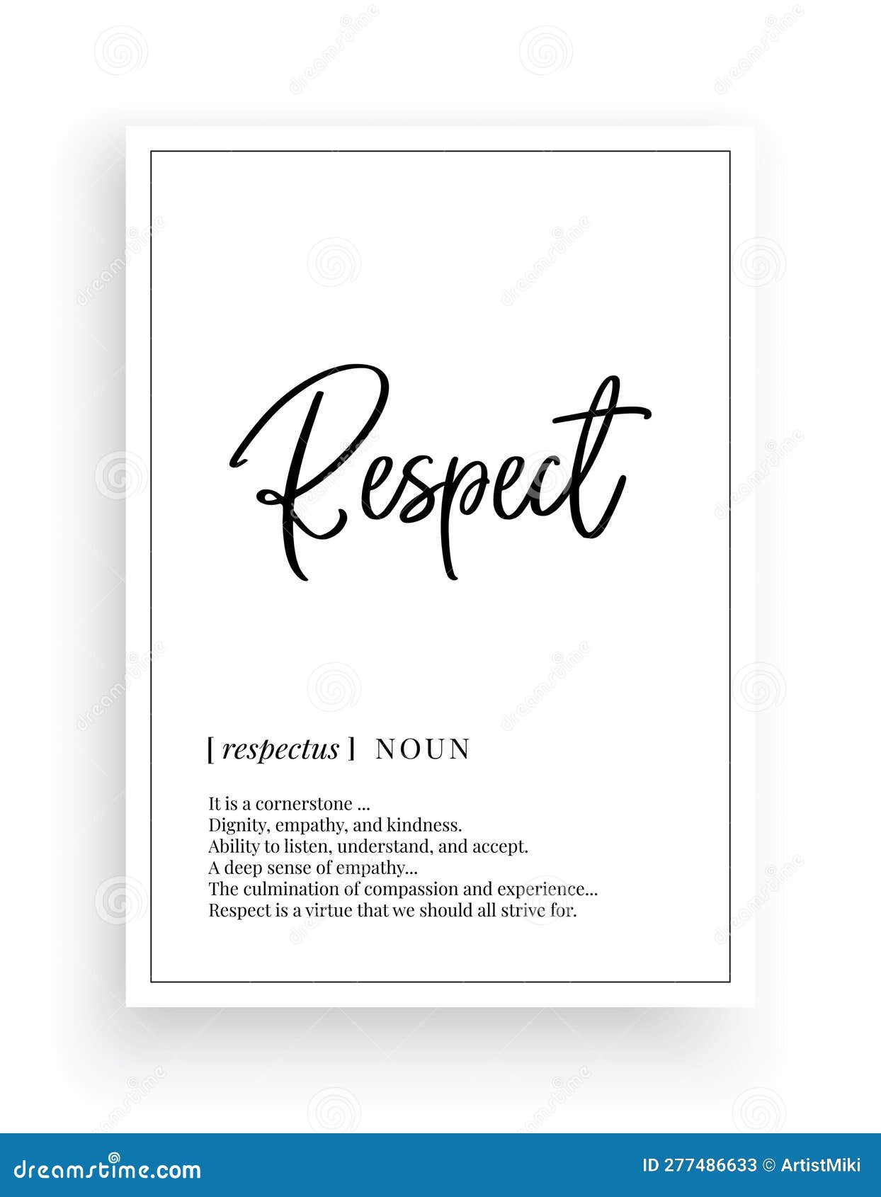 Respect Definition Noun Description, Vector | CartoonDealer.com #277486633