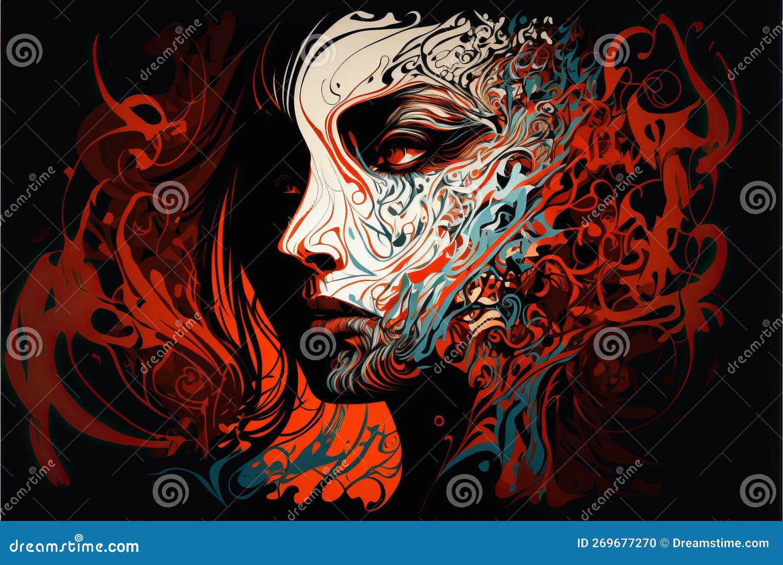 Wisdom Abstract Art (generative AI) Stock Illustration - Illustration ...