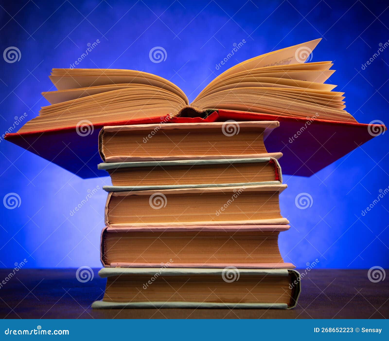 Wisdom and Education Concept.Book on the Table, Love Reading. Retro ...