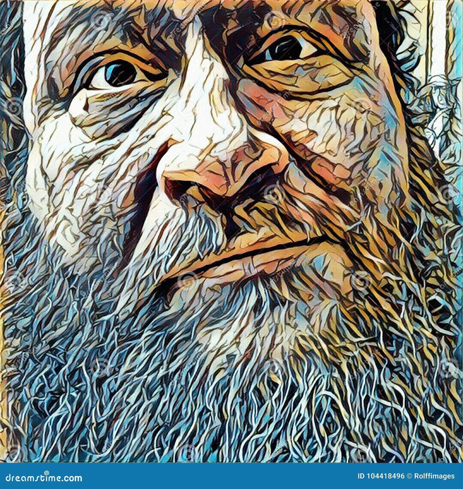 Wisdom stock illustration. Illustration of grandfather - 104418496