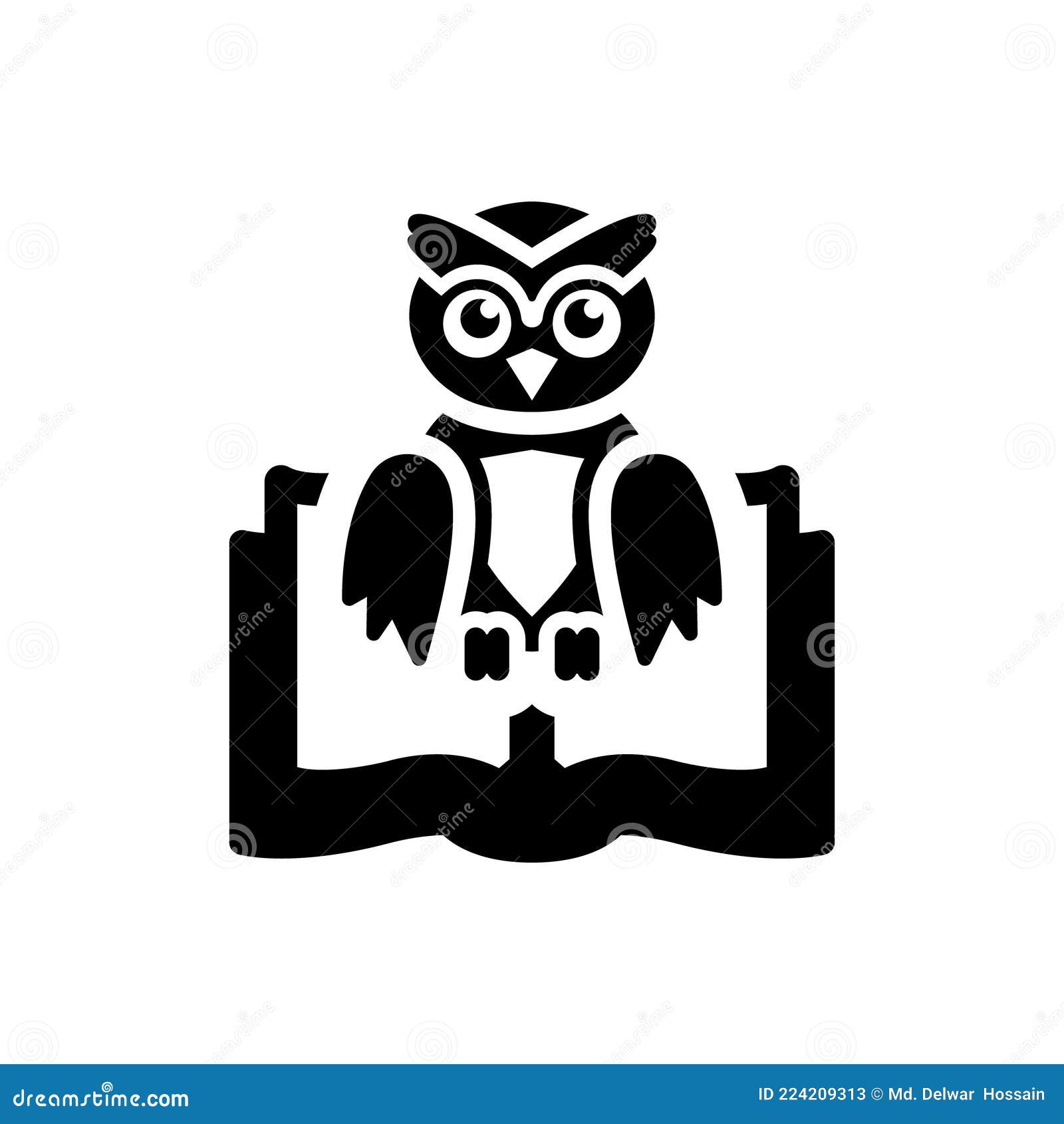 Wisdom icon stock vector. Illustration of illustrations - 224209313