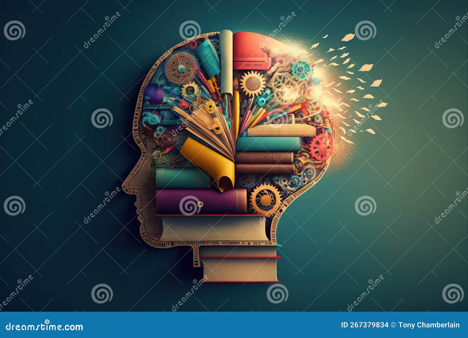Wisdom and Knowledge of the Human Mind Stock Illustration ...