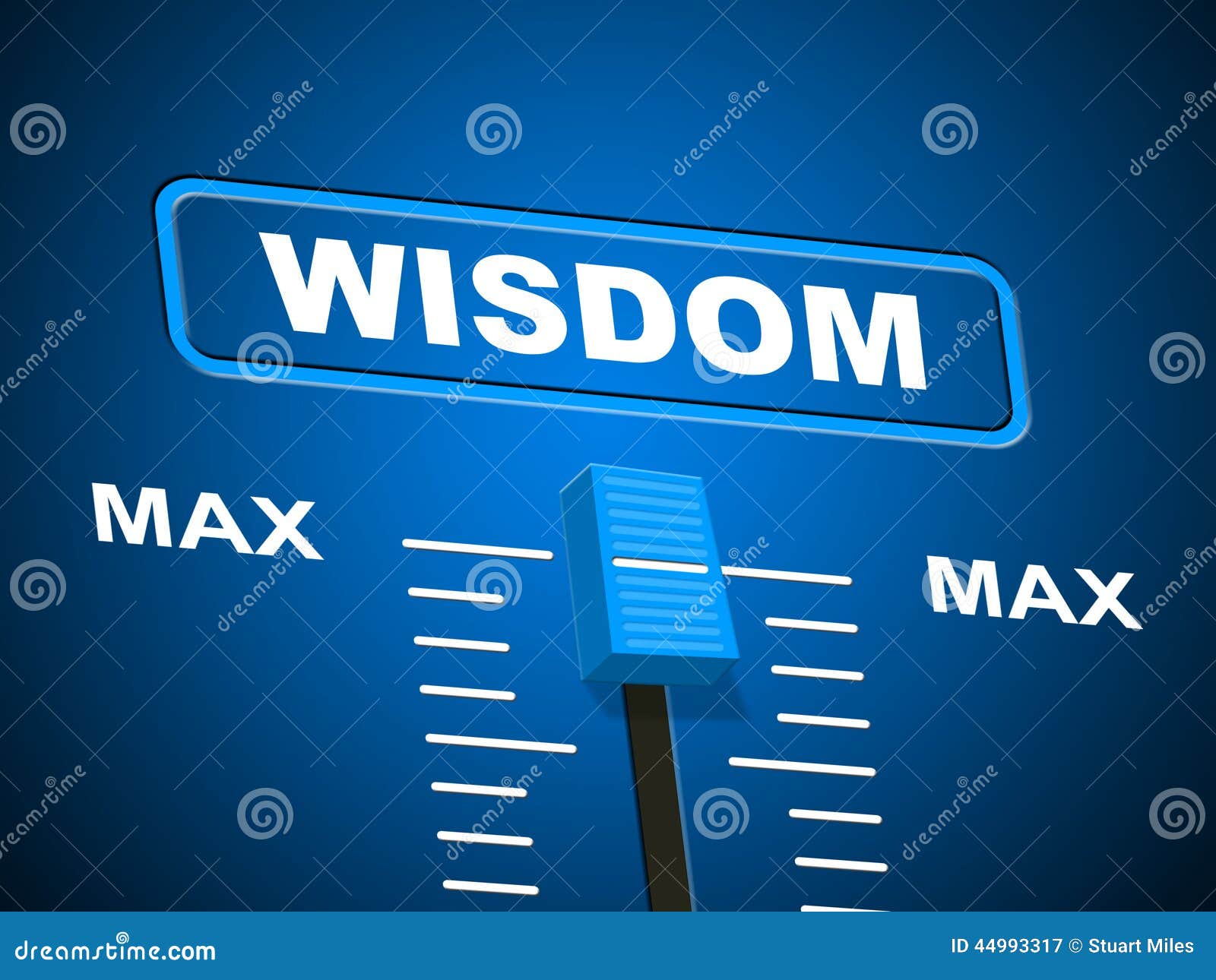Wisdom Max Means Smartness Most and Wise Stock Illustration ...