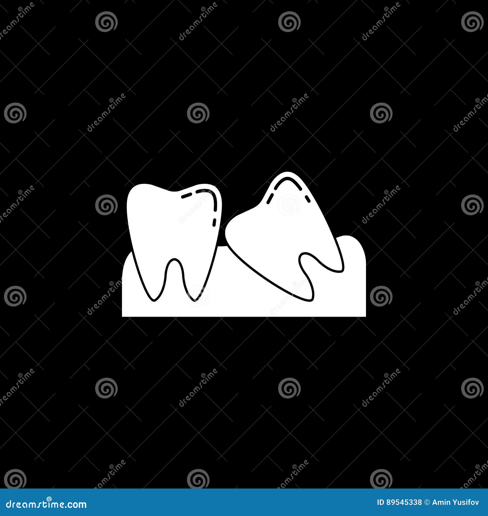 Wisdom teeth solid icon stock vector. Illustration of graphic - 89545338