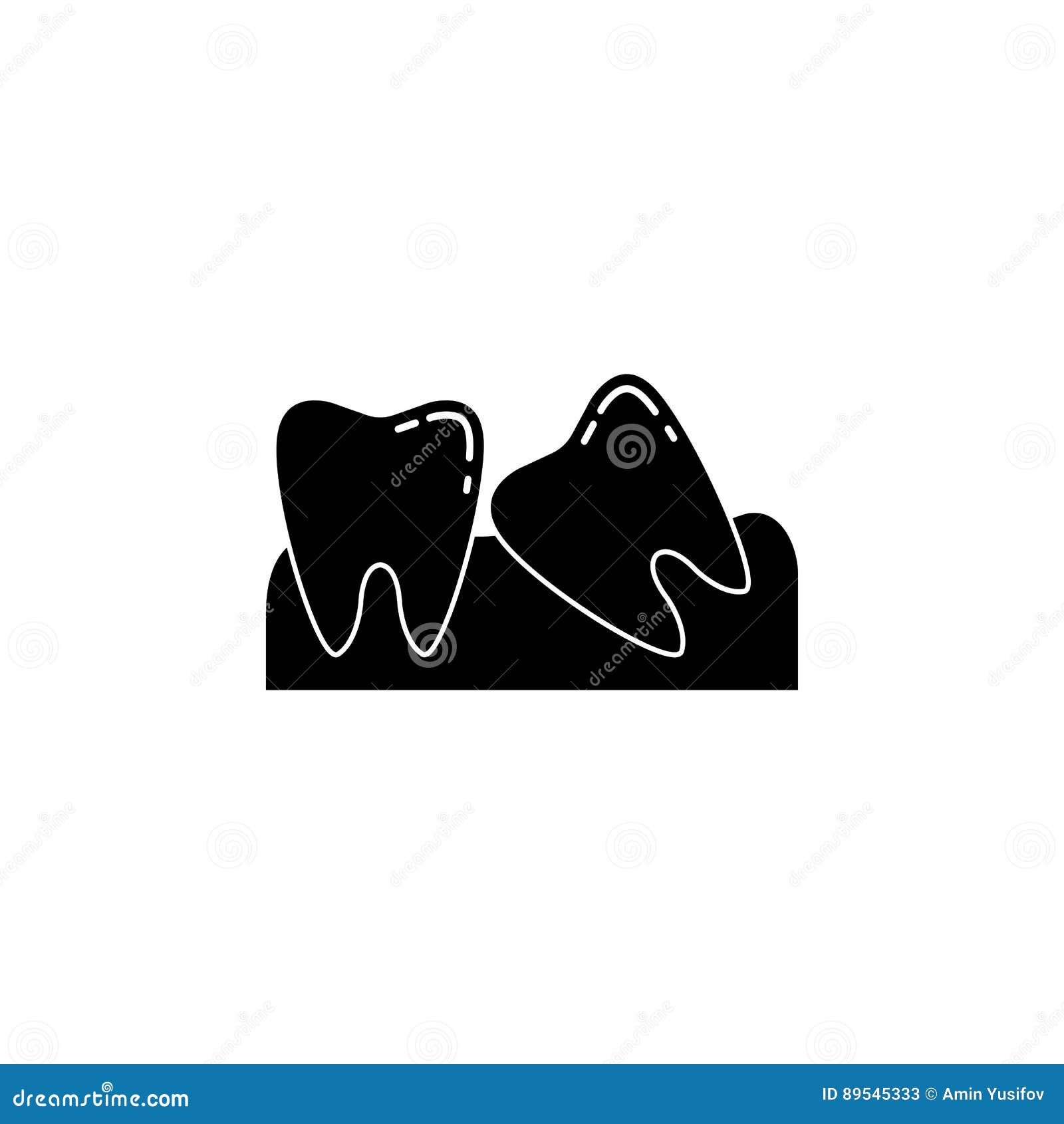 Wisdom teeth solid icon stock vector. Illustration of flat - 89545333