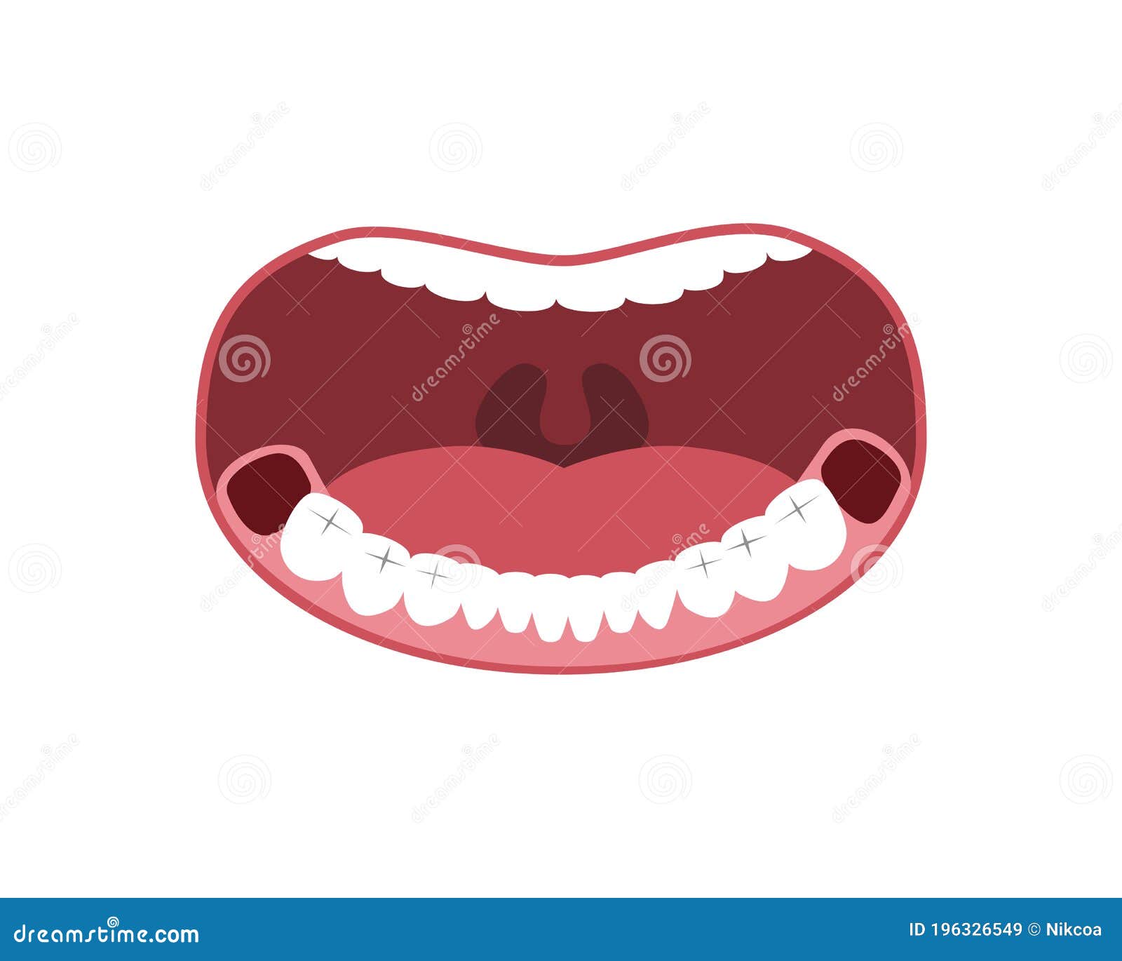 Wisdom teeth. stock vector. Illustration of dental, removal - 196326549