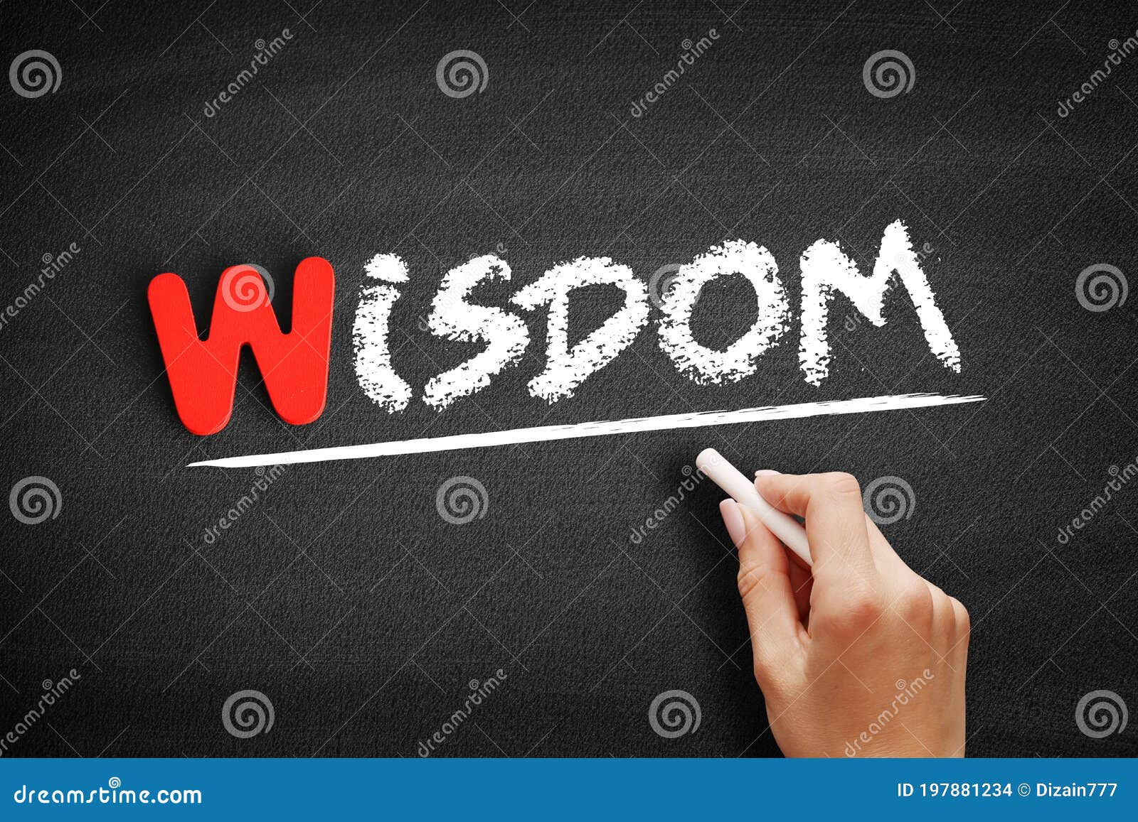 Wisdom text on blackboard stock illustration. Illustration of girl ...