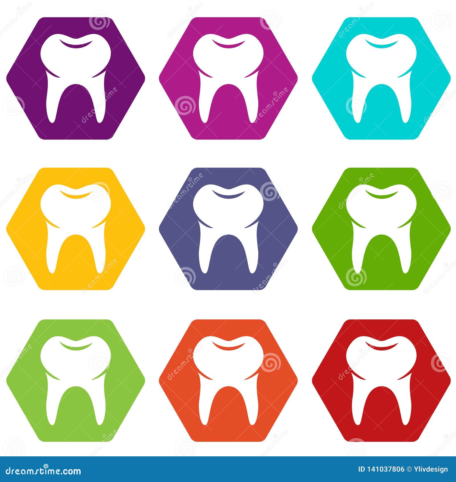 Wisdom Tooth Icons Set 9 Vector Stock Vector - Illustration of ...