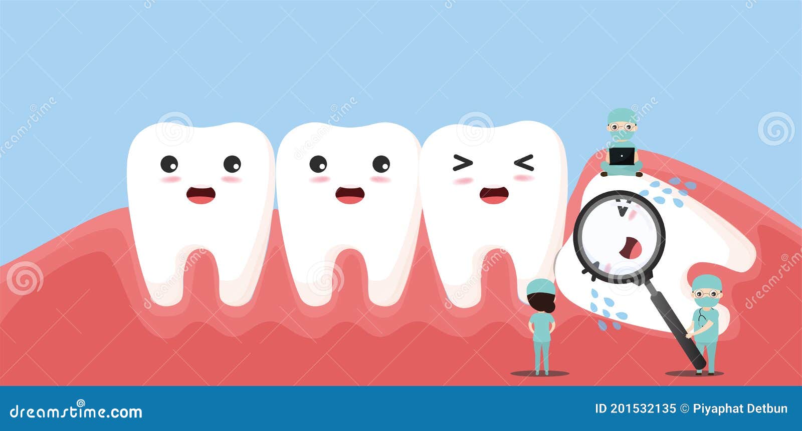 Impacted Wisdom Tooth For Dentistry And Dental Surgery Icon Vector ...