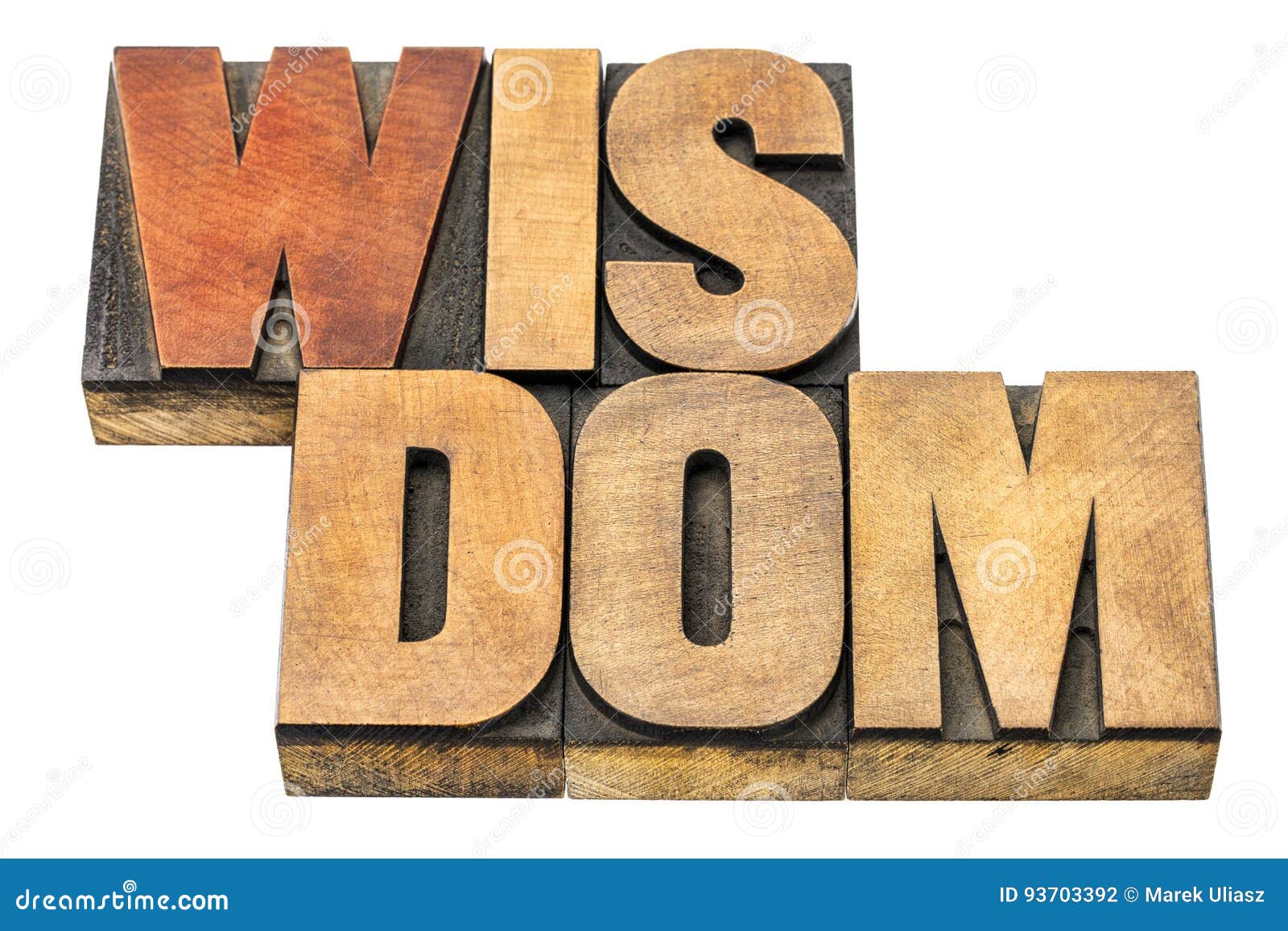 Wisdom Word Abstract in Wood Type Stock Photo - Image of sign ...