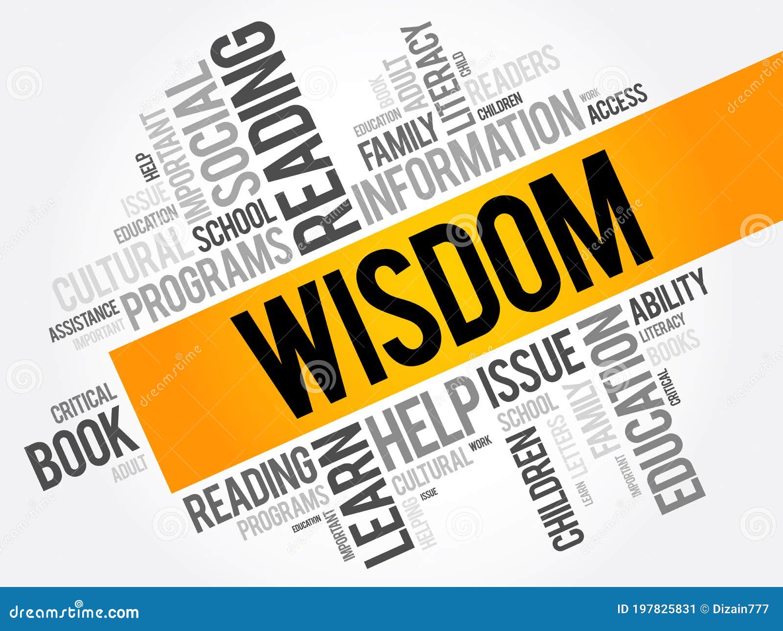 Wisdom Word Cloud Collage, Education Concept Background Stock ...