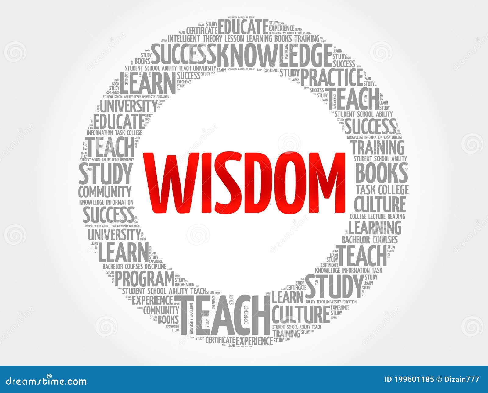 Wisdom word cloud collage stock illustration. Illustration of childhood ...