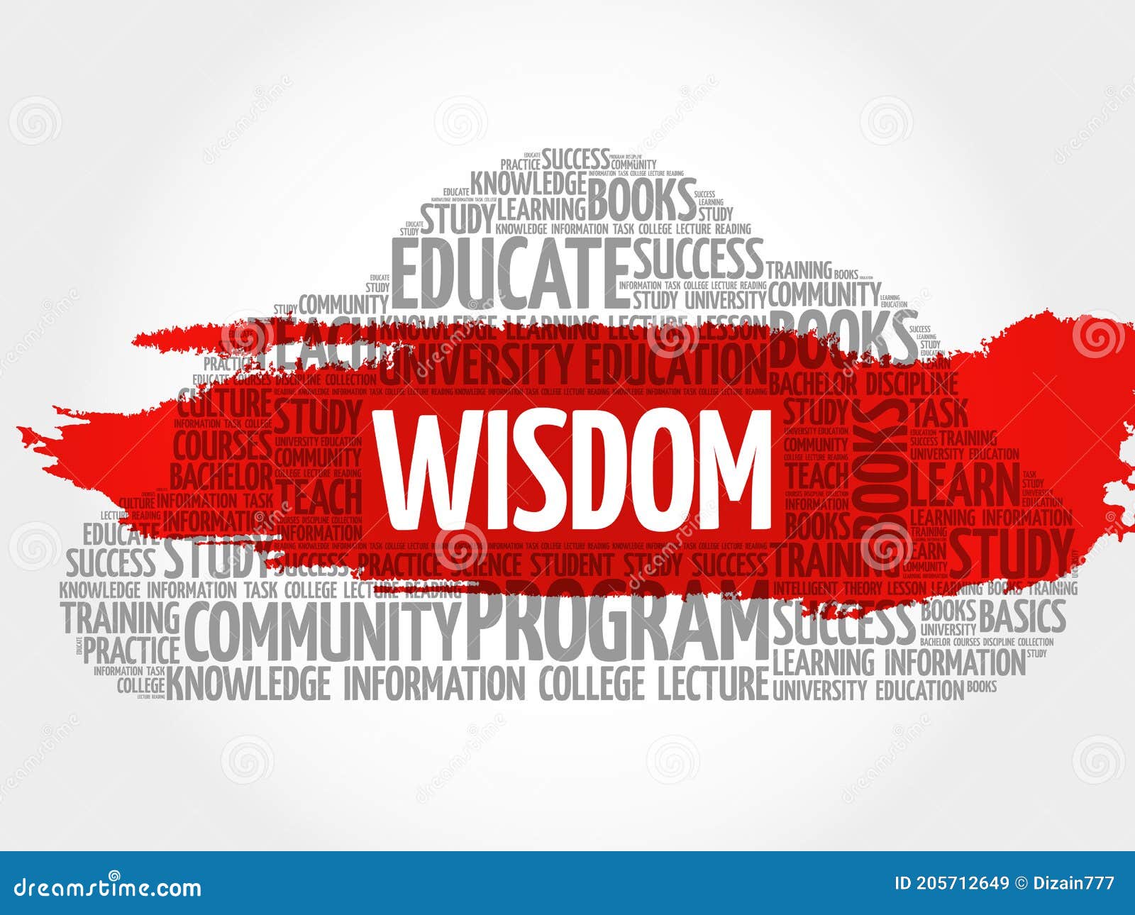 Wisdom word cloud stock illustration. Illustration of school - 205712649