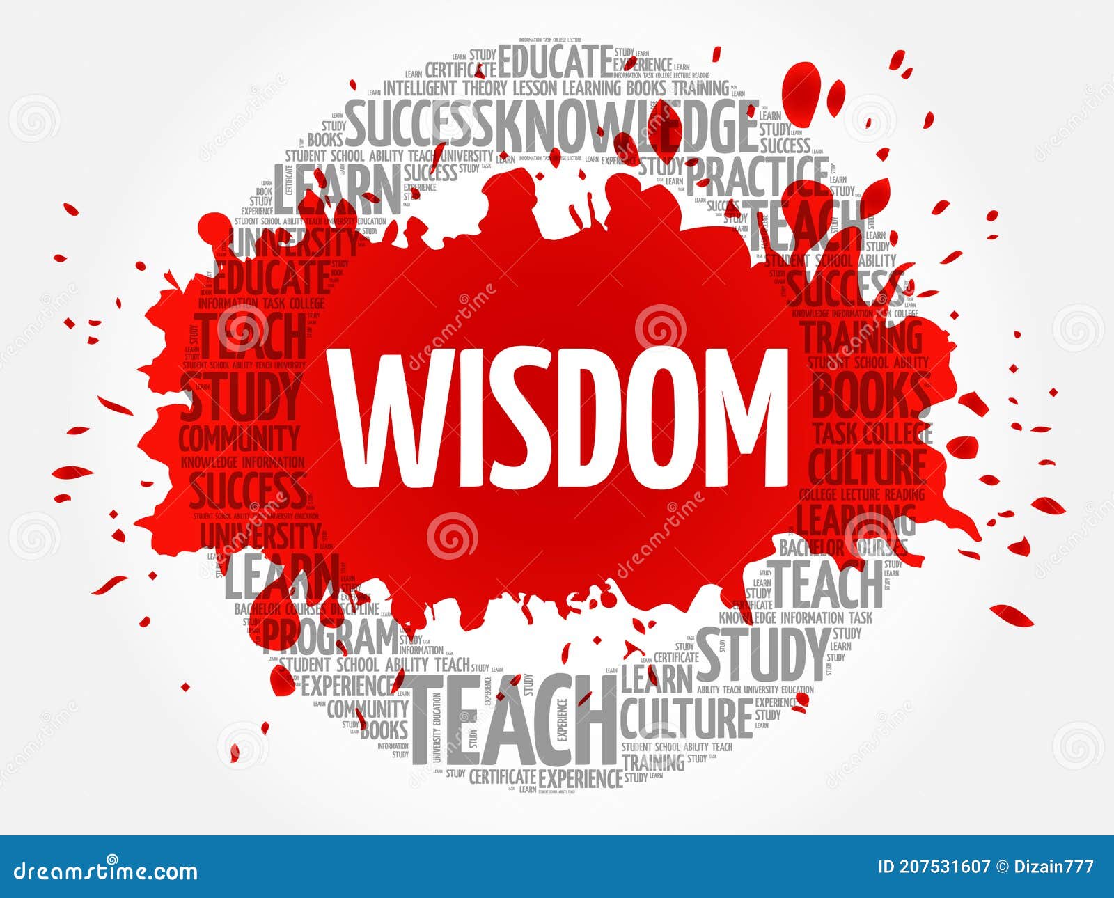 Wisdom word cloud stock illustration. Illustration of solution - 207531607