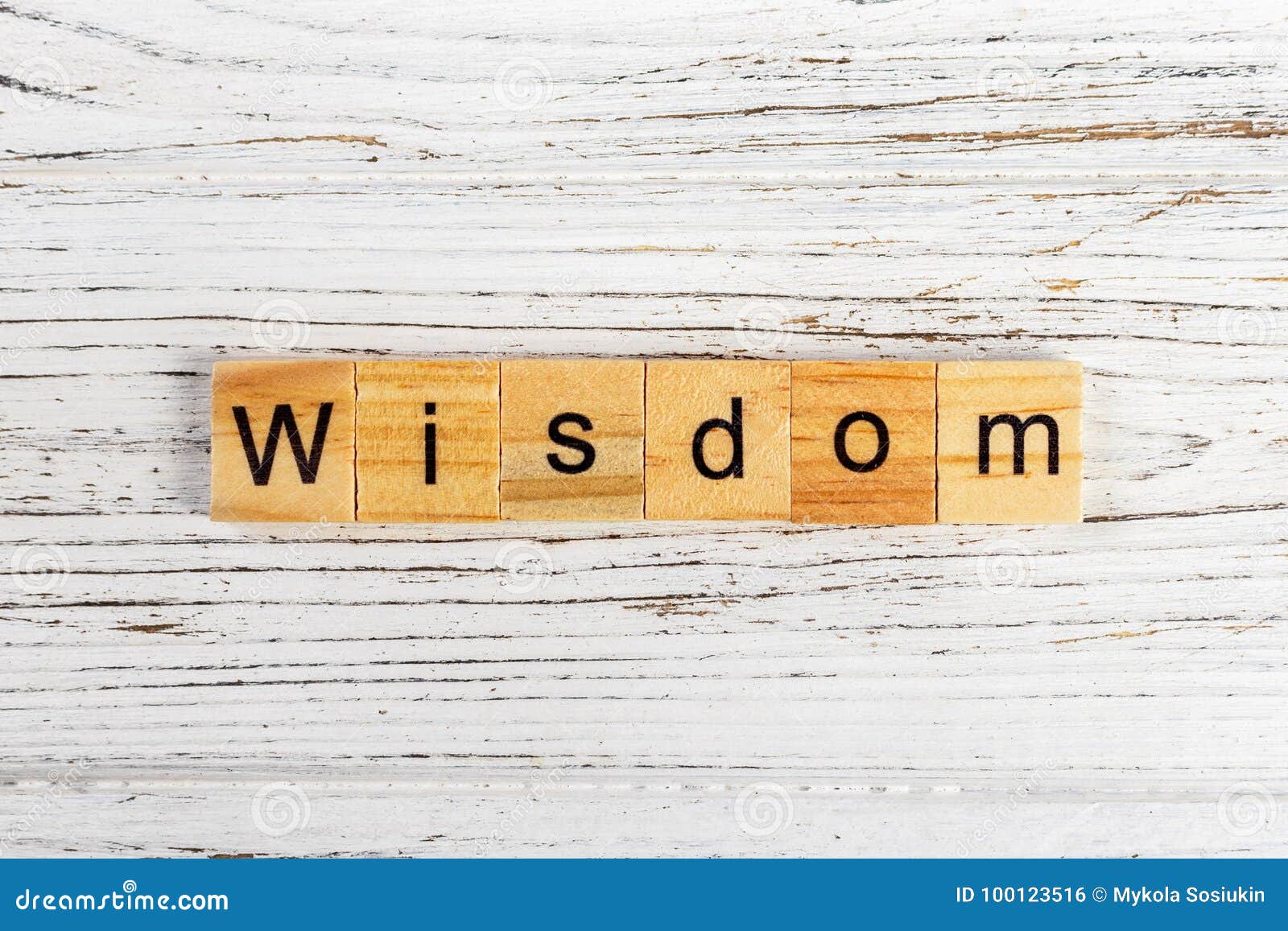 Wisdom Word Made with Wooden Blocks Concept Stock Photo - Image of ...