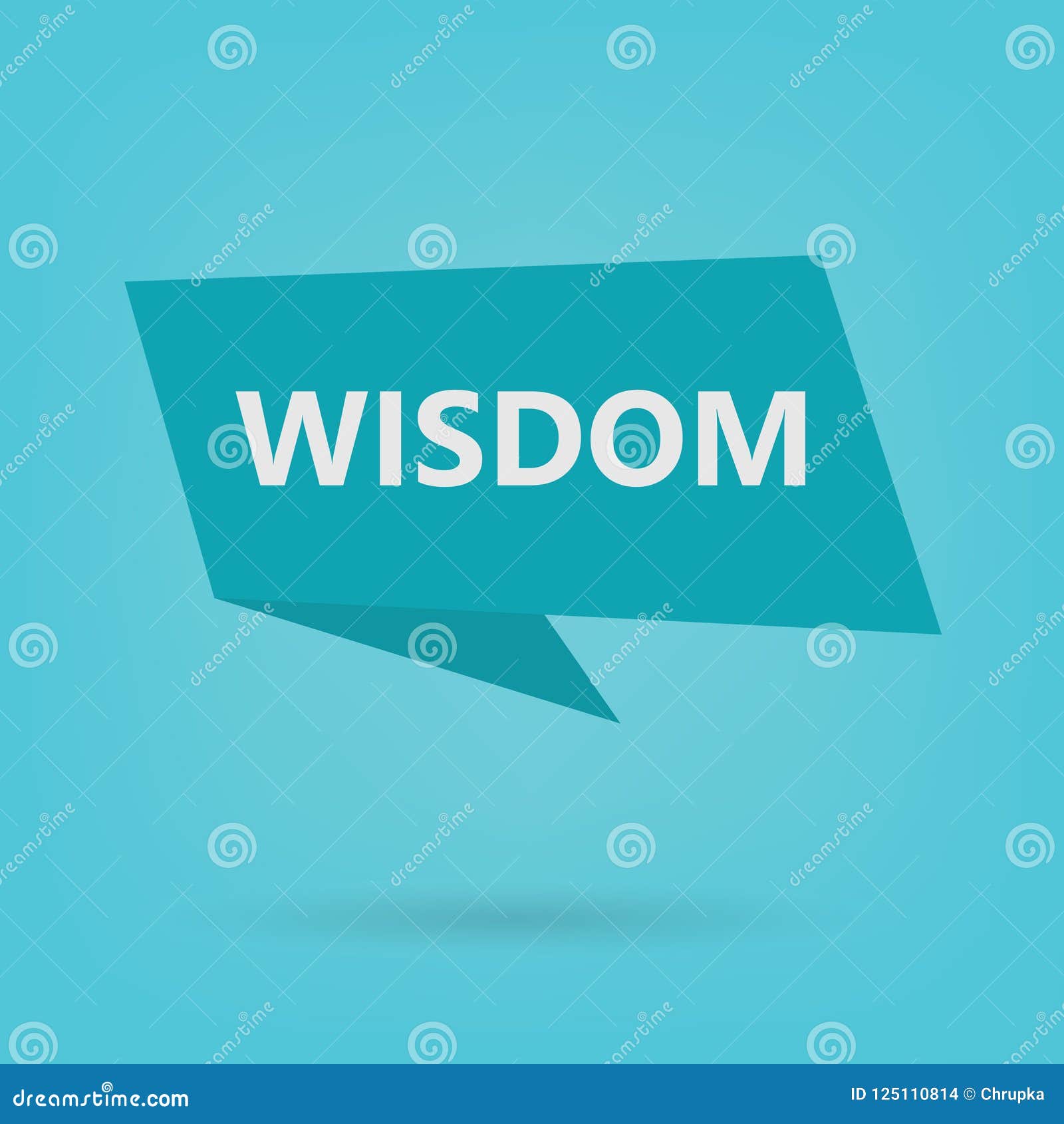 Wisdom word on sticker stock vector. Illustration of concept - 125110814