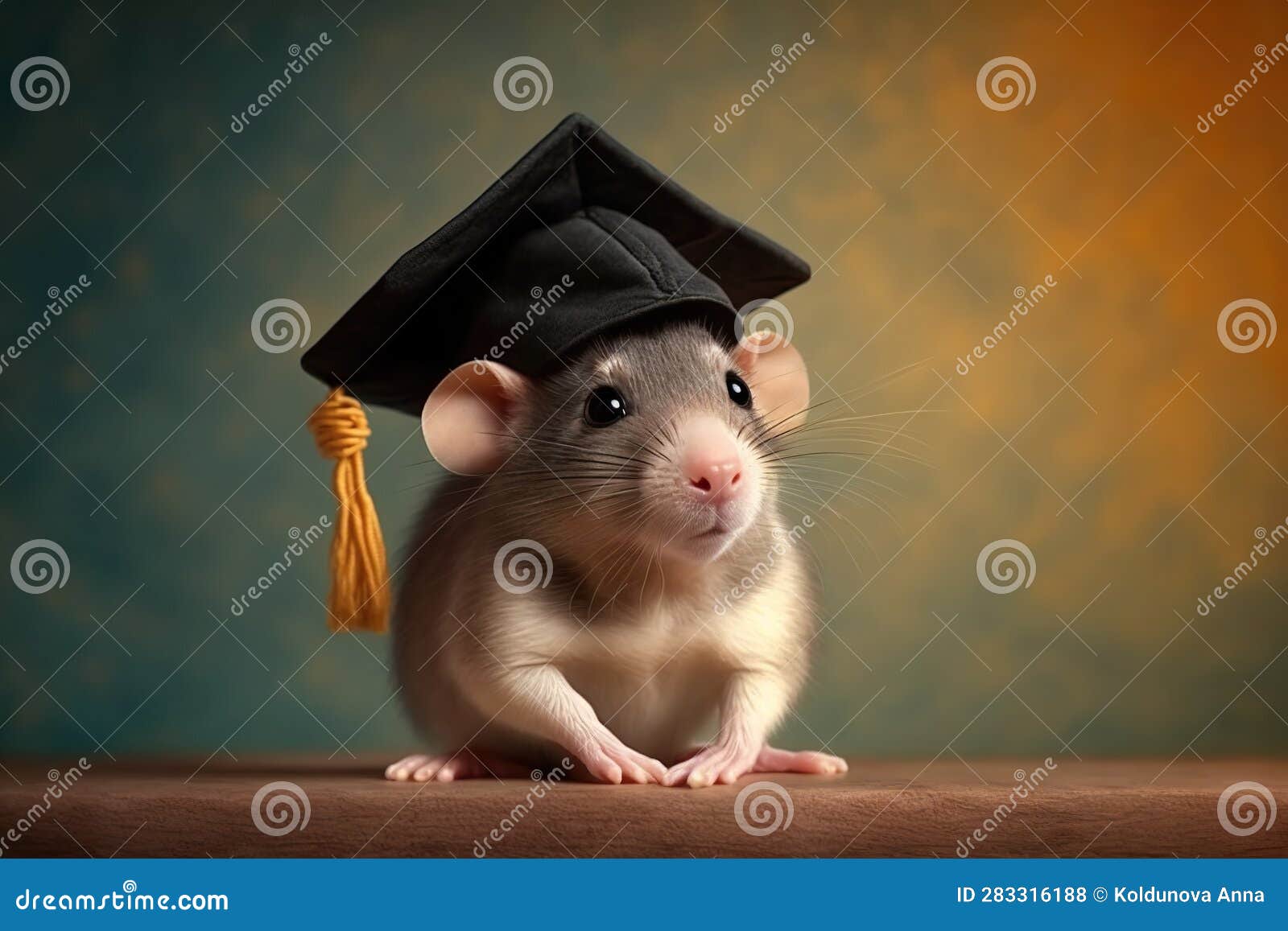 A Wise and Cute Mouse in a Graduation Cap, Created with Generative AI ...