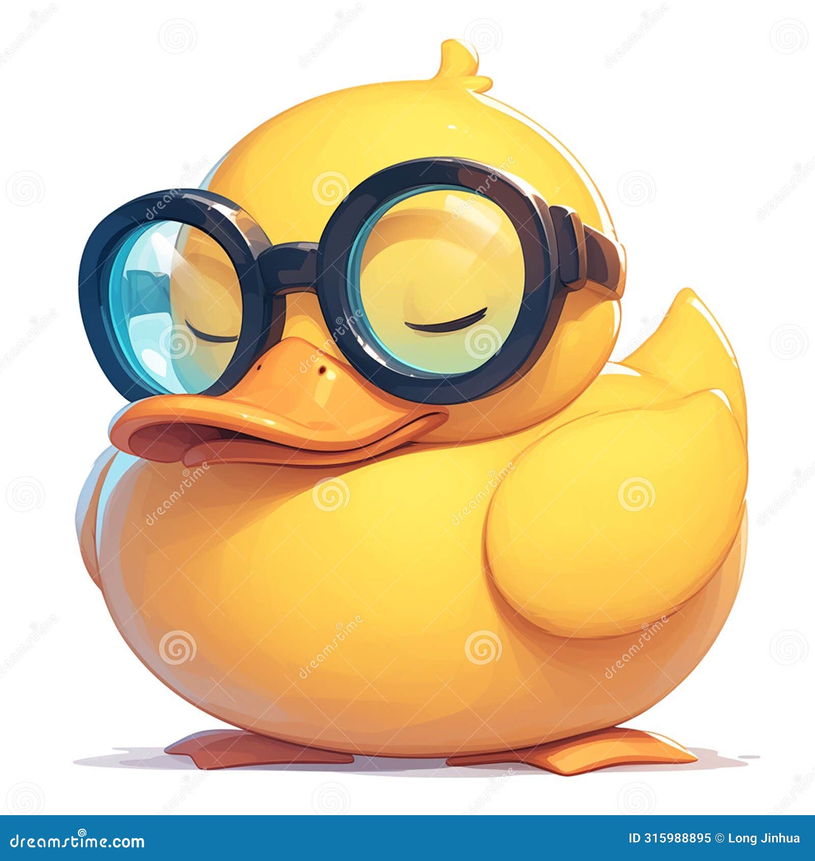 A Wise Duck Software Engineer Cartoon Style Stock Vector - Illustration ...