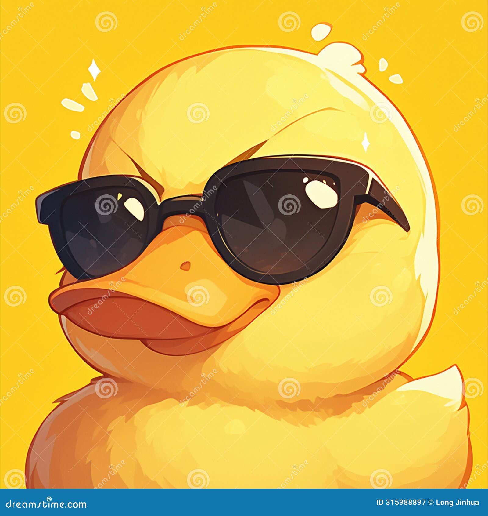 A Wise Duck Software Engineer Cartoon Style Stock Vector - Illustration ...