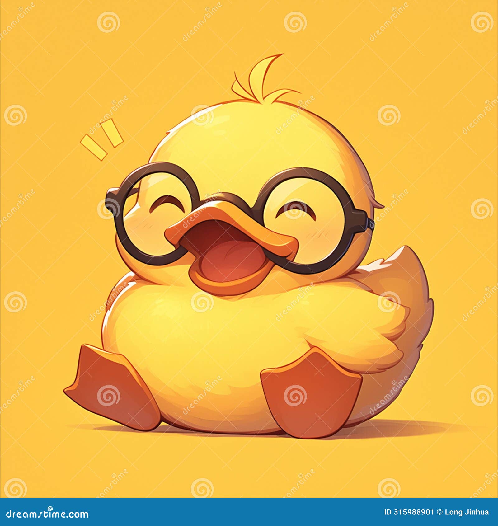 A Wise Duck Software Engineer Cartoon Style Stock Vector - Illustration ...