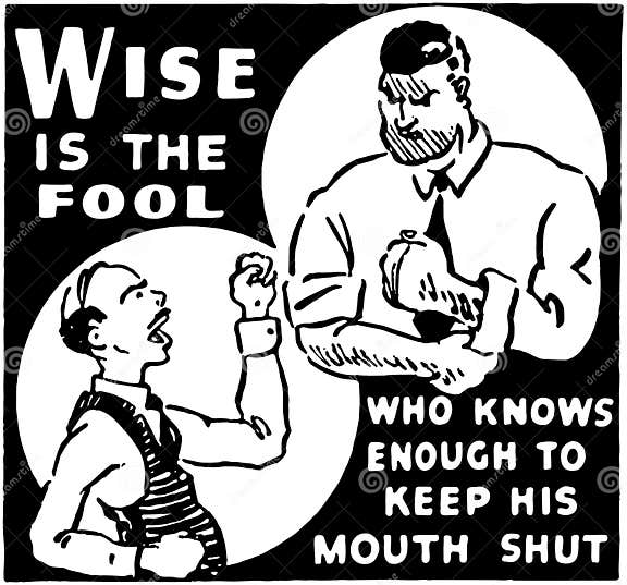 Wise is the Fool stock vector. Illustration of people - 42093732