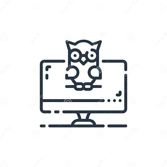 Wise Icon Vector from Elearning Concept. Thin Line Illustration of Wise ...