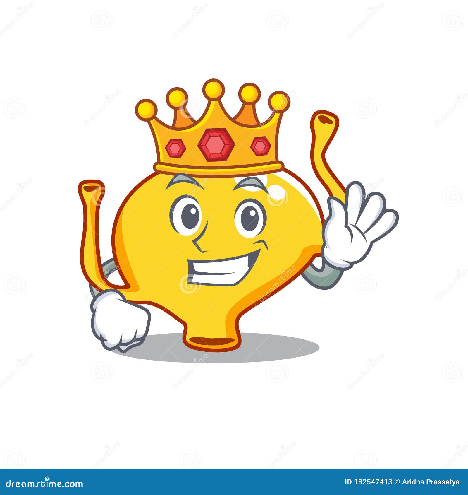 A Wise King of Bladder Mascot Design Style Stock Vector - Illustration ...