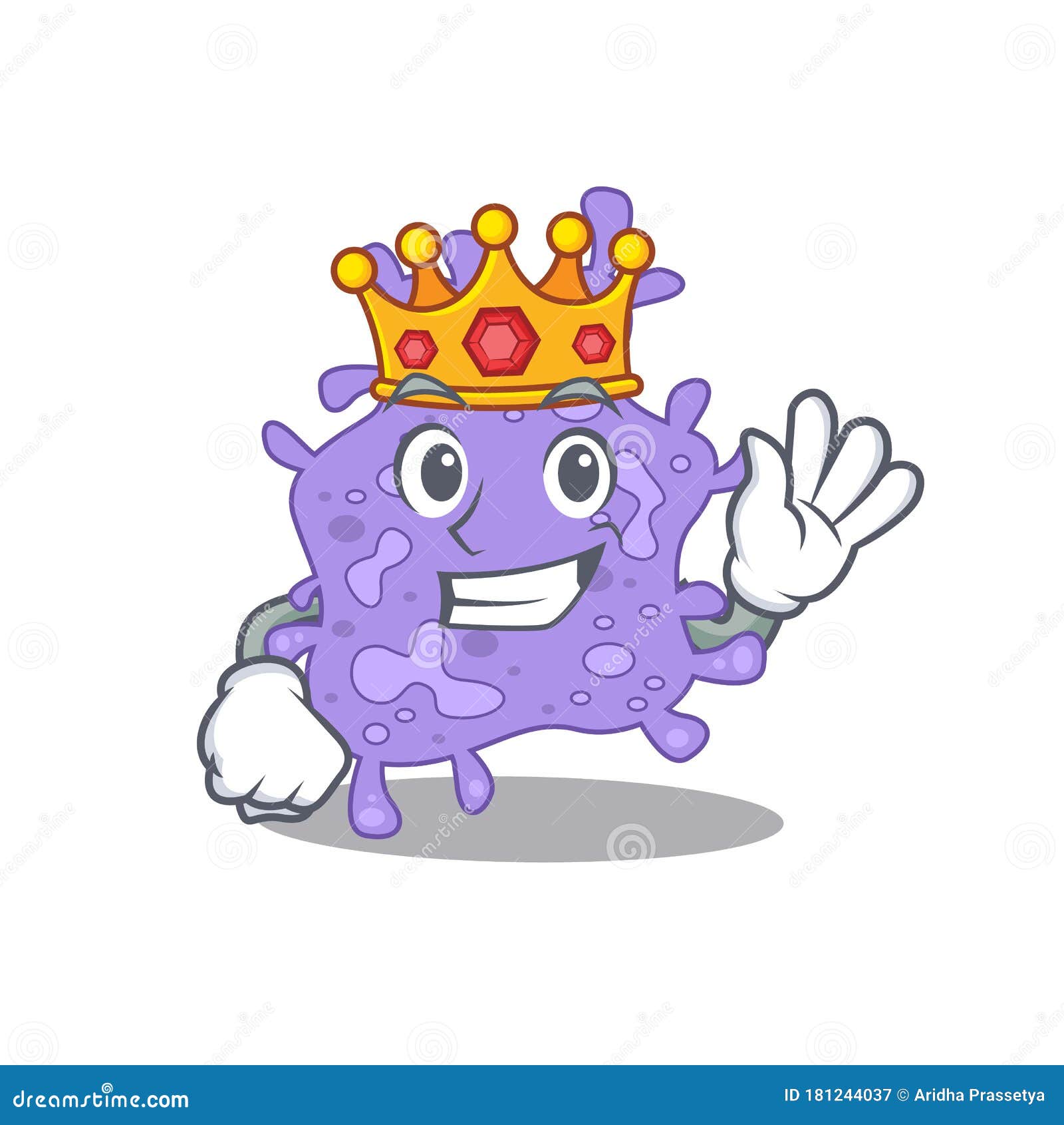 A Wise King of Staphylococcus Aureus Mascot Design Style Stock Vector ...