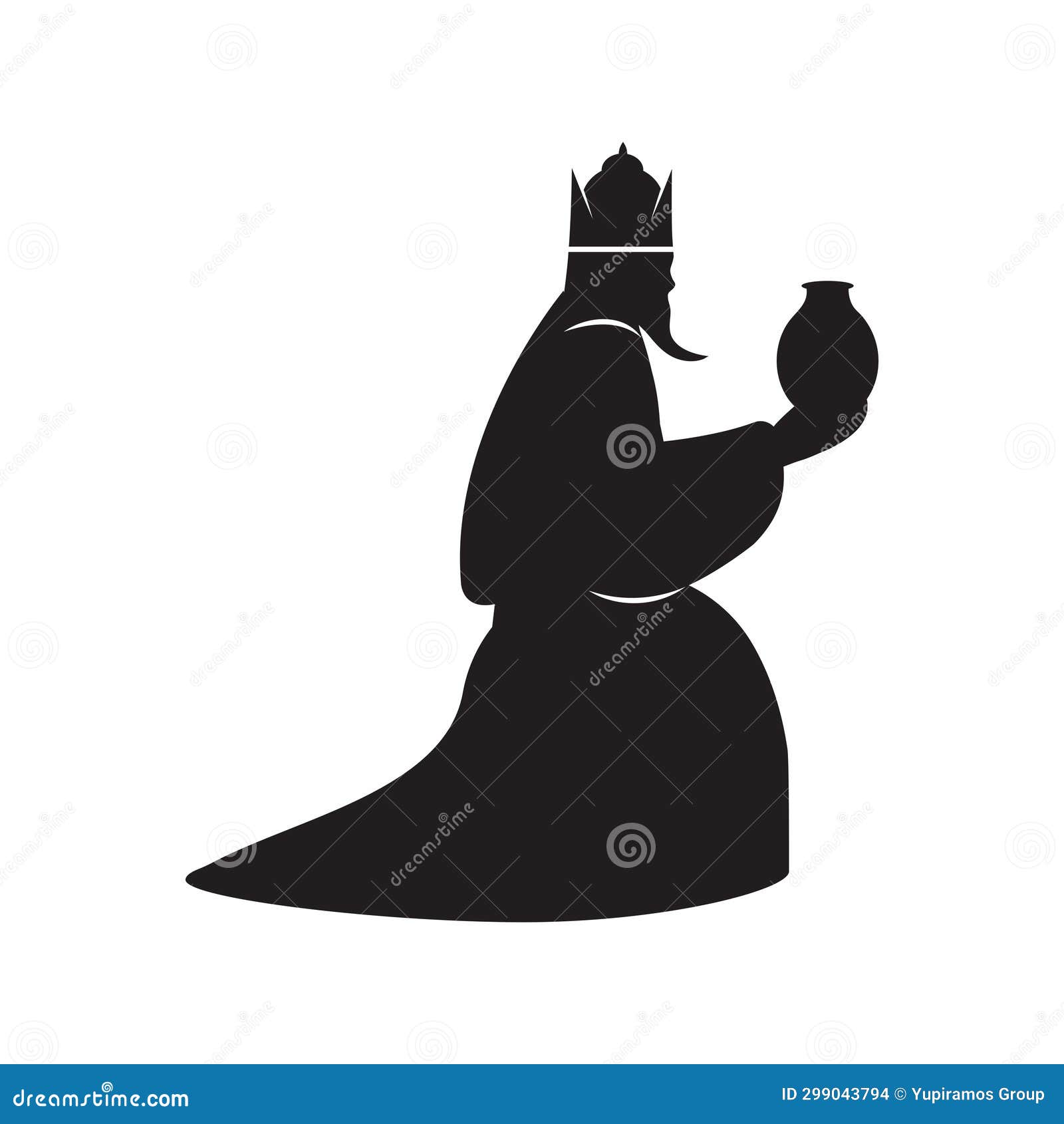 Wise man silhouette icon stock illustration. Illustration of christian ...