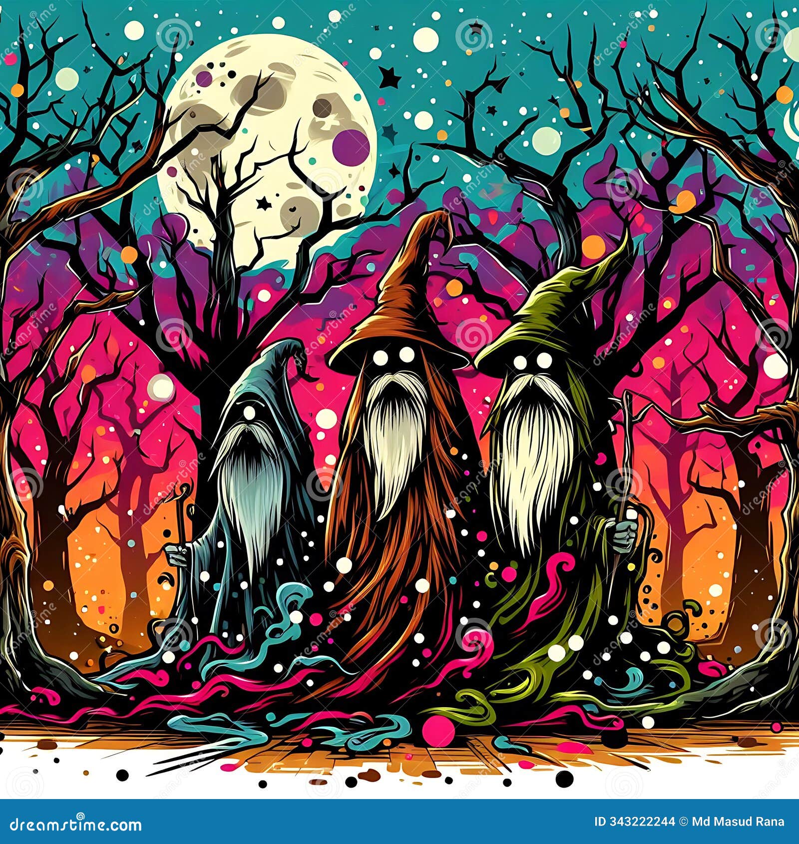 Wise Mystical Horror Tree in a Rainforest. AI Generated Stock Photo ...