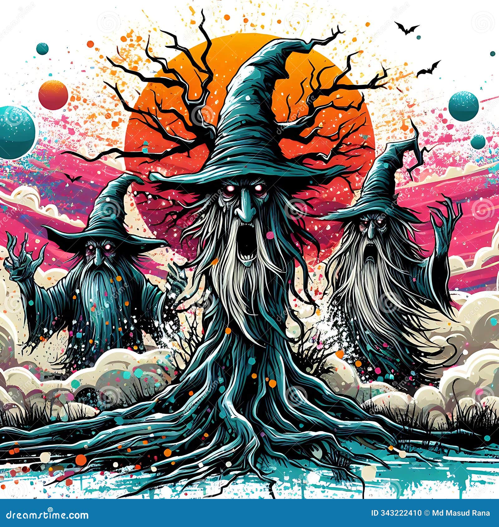 Wise Mystical Horror Tree in a Rainforest. AI Generated Stock Photo ...