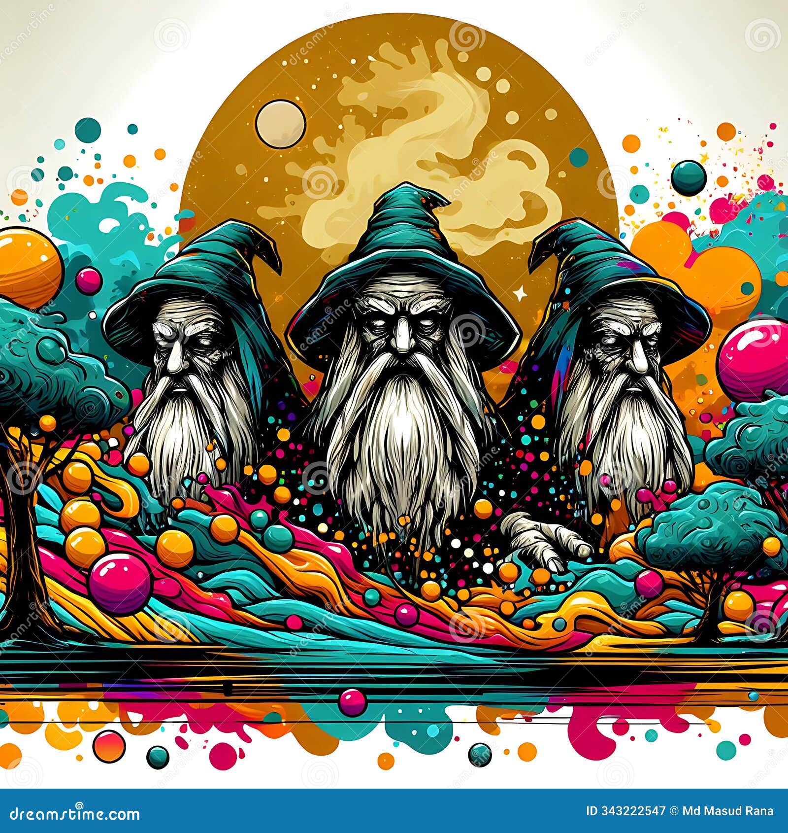 Wise Mystical Horror Tree in a Rainforest. AI Generated Stock Image ...