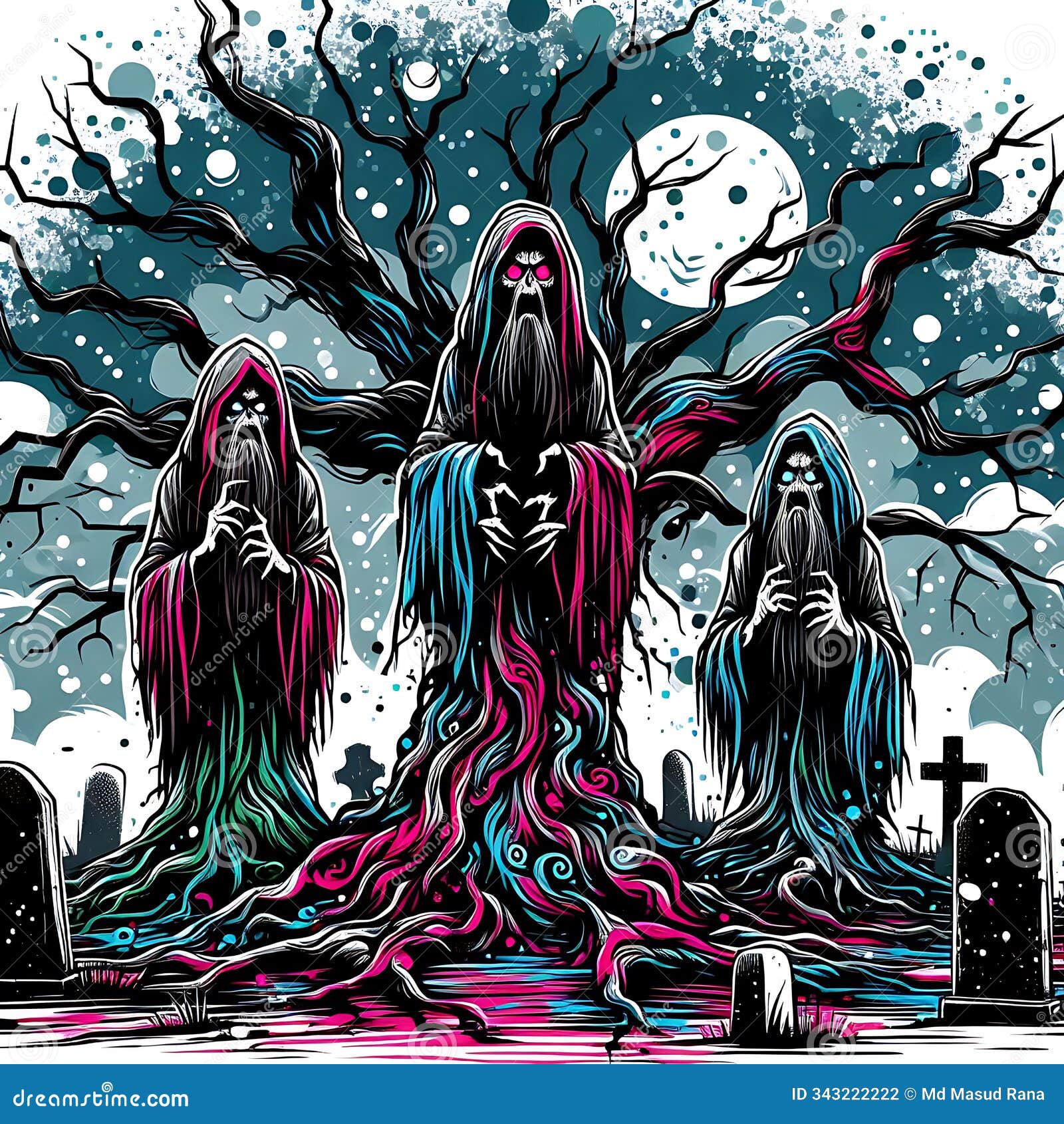 Wise Mystical Horror Tree in a Rainforest. AI Generated Stock Photo ...