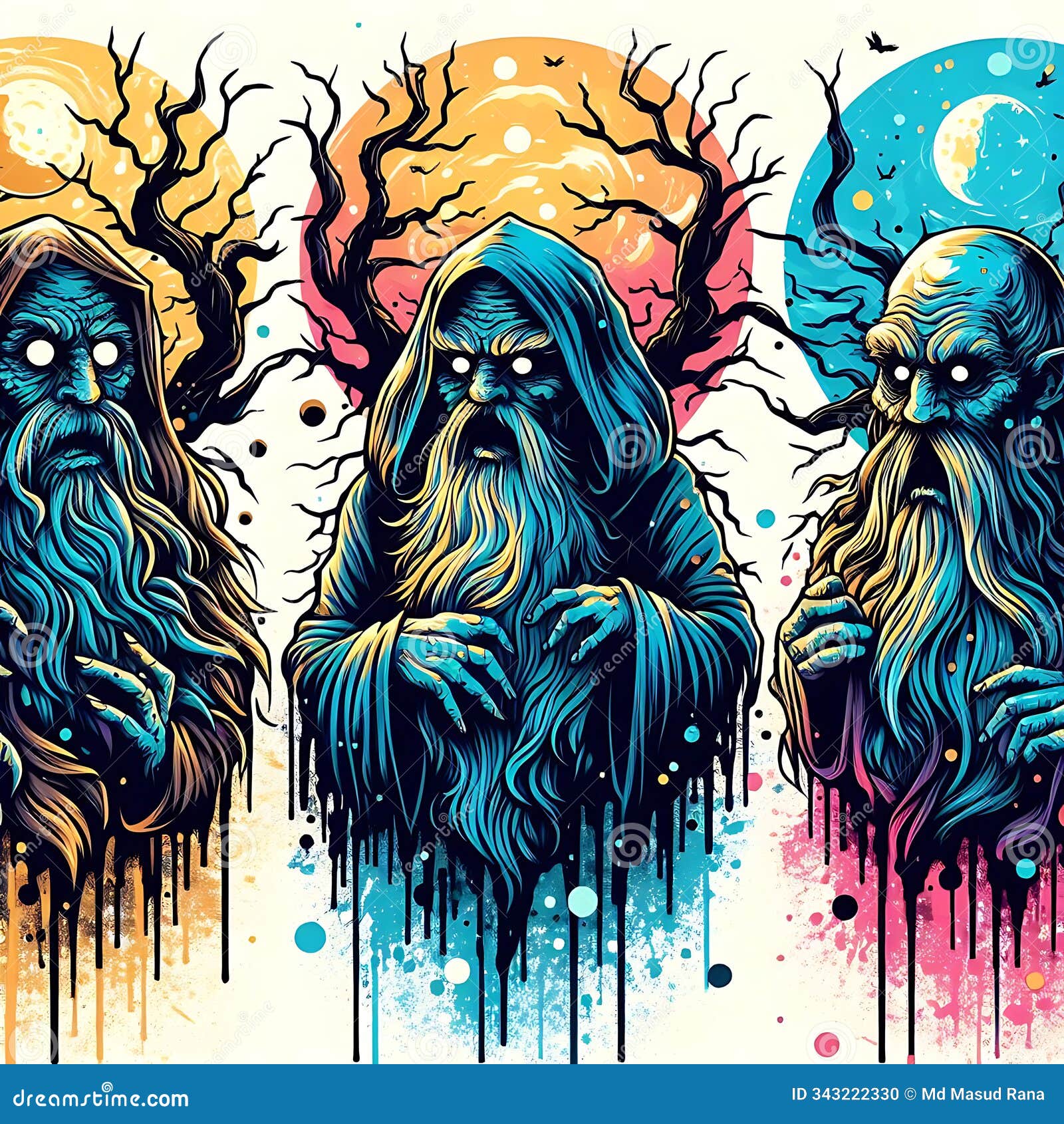 Horror Tree Without Leaves On Cloudy Sky Background Royalty-Free Stock ...