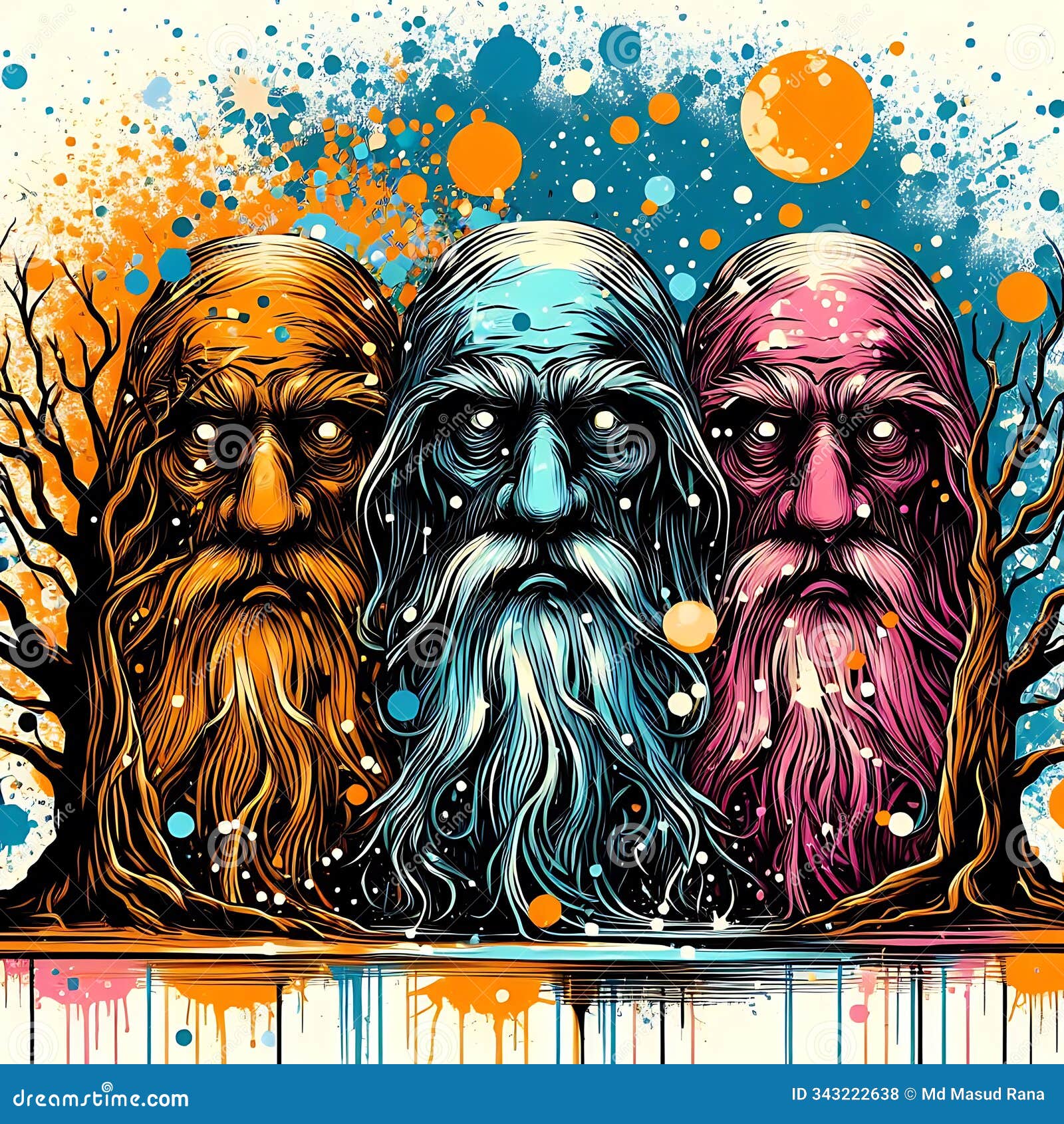 Wise Mystical Horror Tree in a Rainforest. AI Generated Stock Photo ...