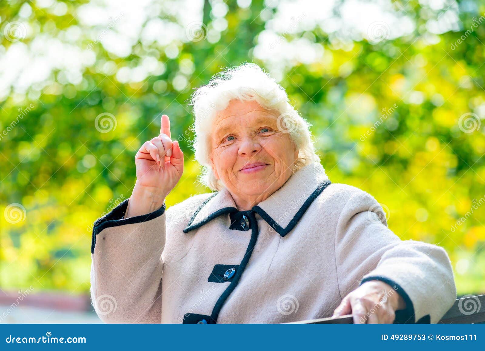 Wise Old Woman Came Up with a Good Idea Stock Image - Image of ...