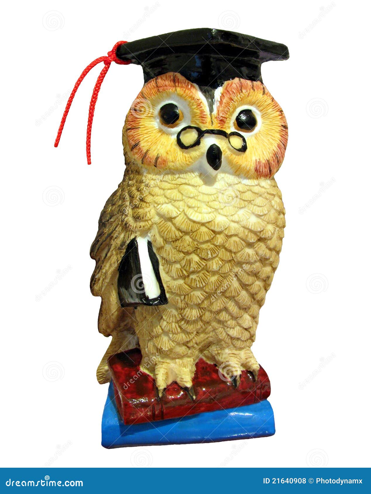 Wise owl with books stock illustration. Illustration of clever - 21640908
