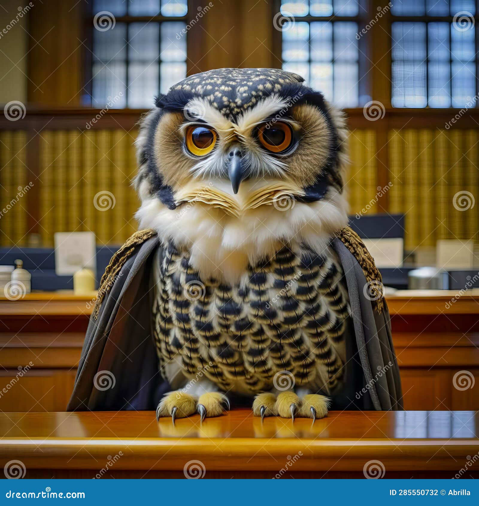 Wise Owl - Judge in the Courtroom Stock Photo - Image of symbol ...