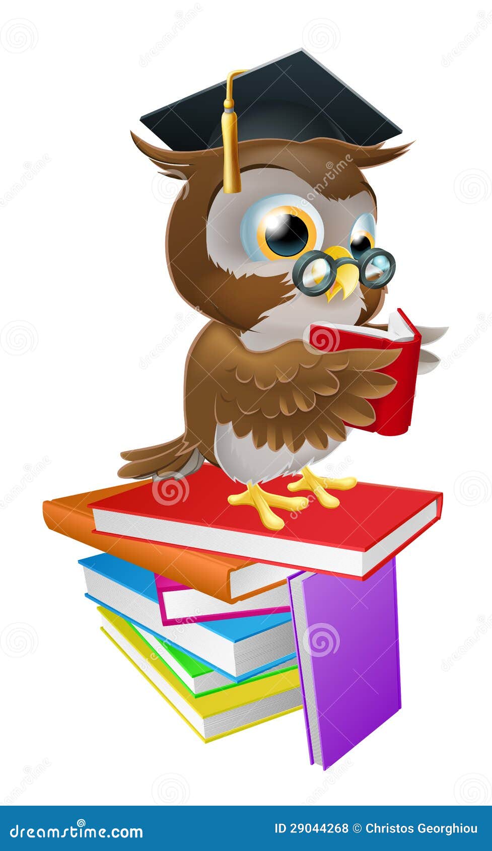 Wise Owl Reading A Book On A Cozy Sofa: Enhance Your Learning ...