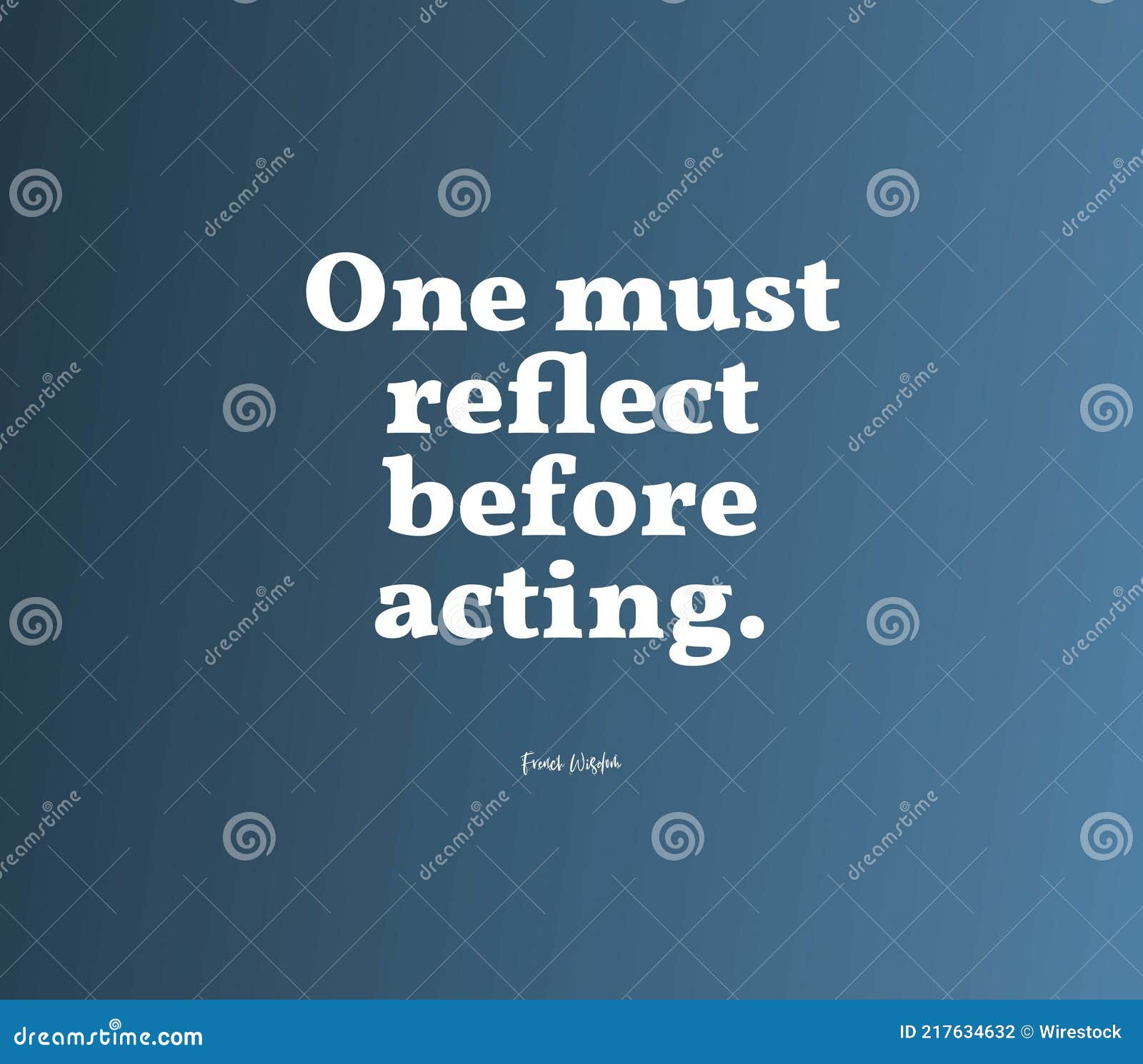 Wise Quote about Thinking Wisely before Doing Something Stock Photo ...