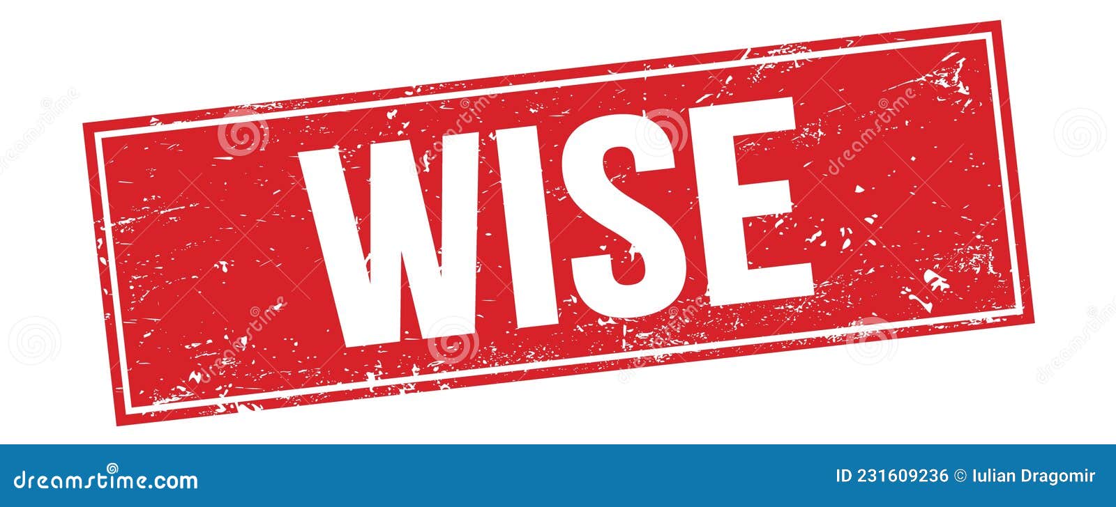 WISE Text on Red Grungy Rectangle Stamp Stock Illustration ...