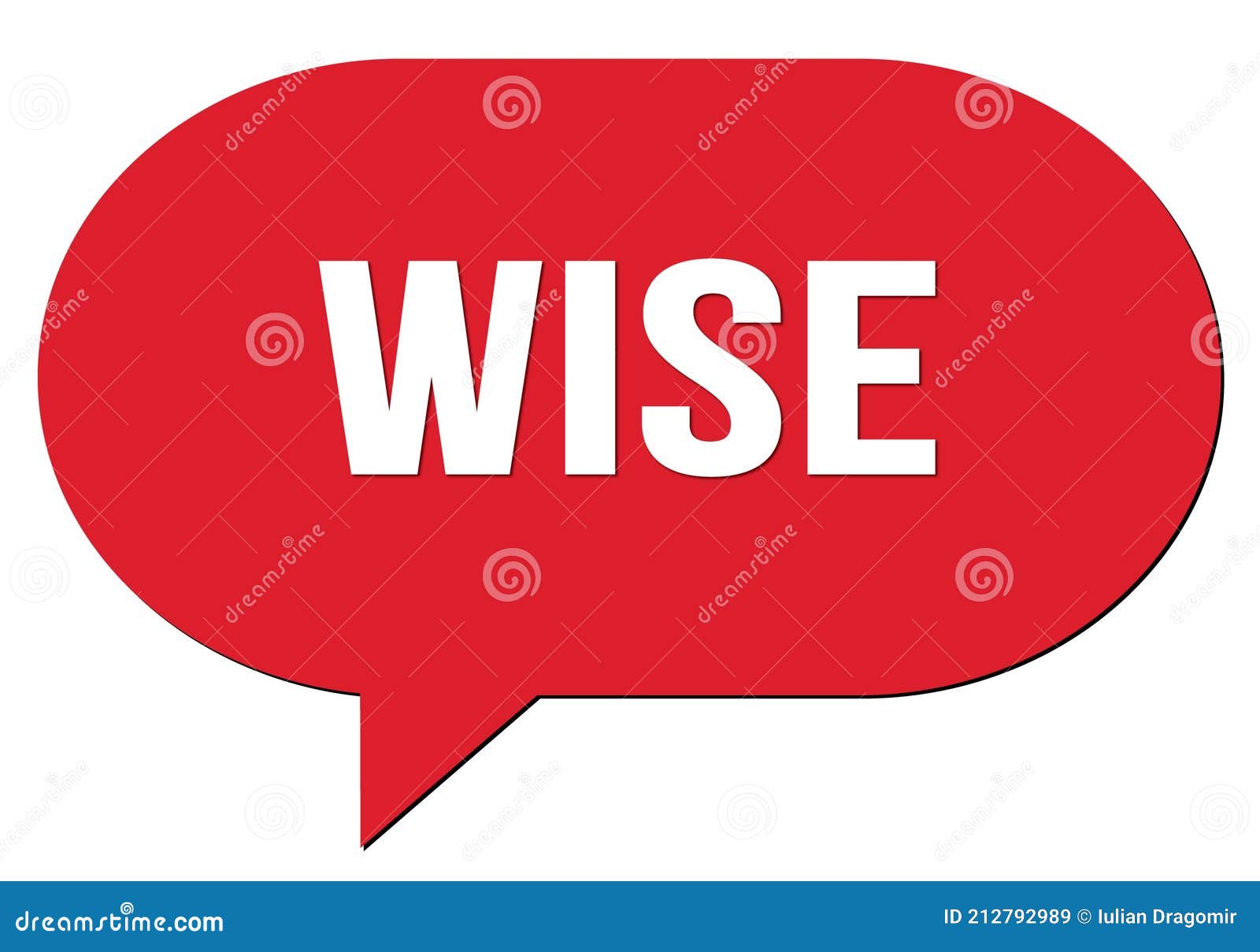 WISE Text Written in a Red Speech Bubble Stock Illustration ...